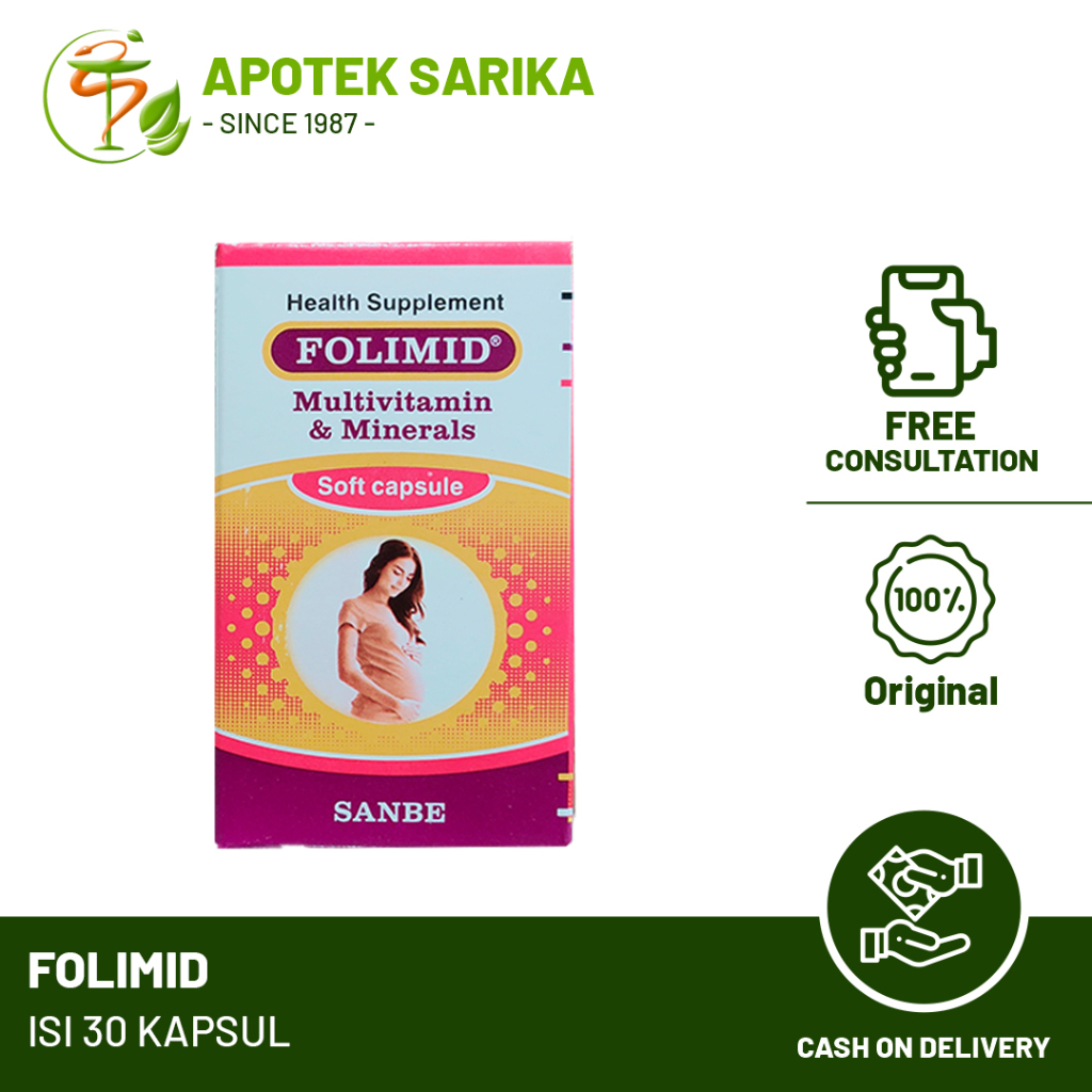 Jual Folimid Kapsul Isi 30 (Multivitamin Dan Mineral Untuk Masa ...