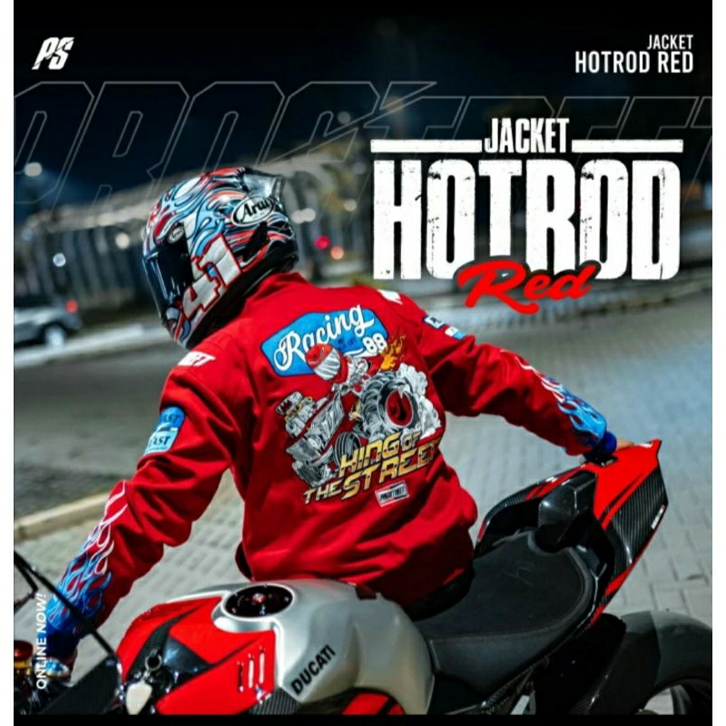 Jual JAKET MOTOR PROSTREET ORIGINAL HOTROD RED - MERAH | Shopee Indonesia