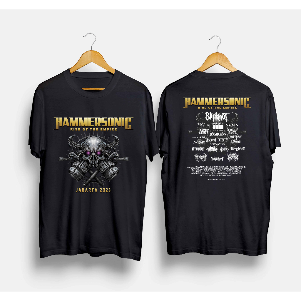 Jual Kaos Band Hammersonic 2023 / Tshirt Konser Musik Metal Hammersonic / Slipknot Perfomence ...