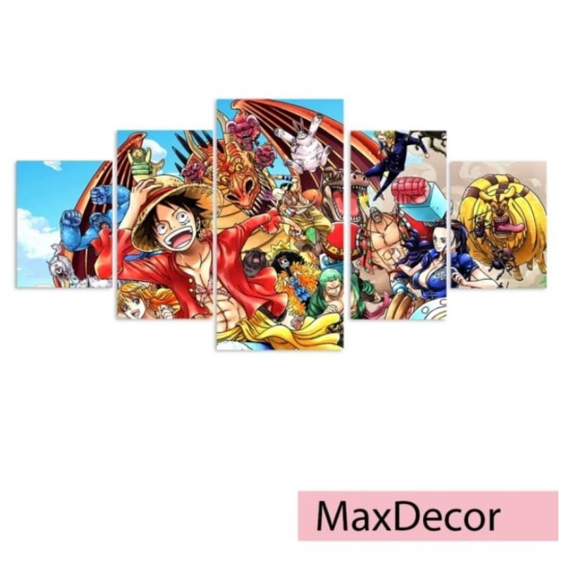 Jual 1 SET (5 PCS) - HIASAN DINDING KAYU ANIME ONE PIECE | Shopee Indonesia
