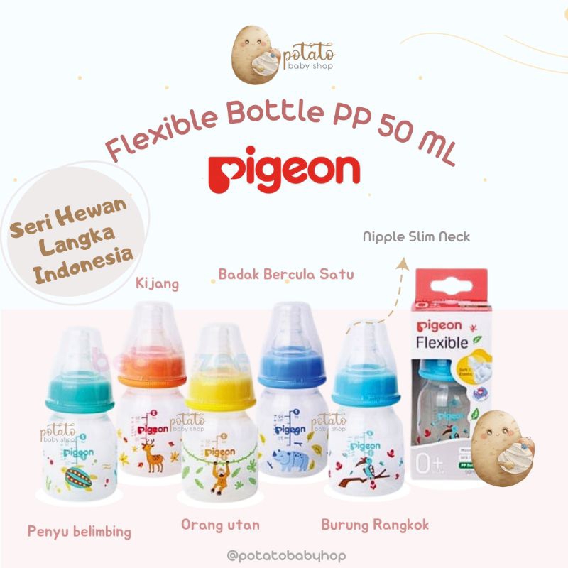 Jual Pigeon Flexible Bottle Edisi Hewan Langka & Biasa - Botol Susu Pp ...