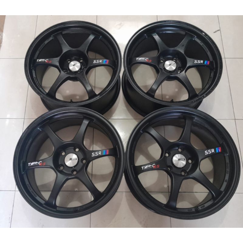 Jual pelek Velg Mobil Racing SSR type C Ring 18x8,5 ET38 Black Buat HRV ...