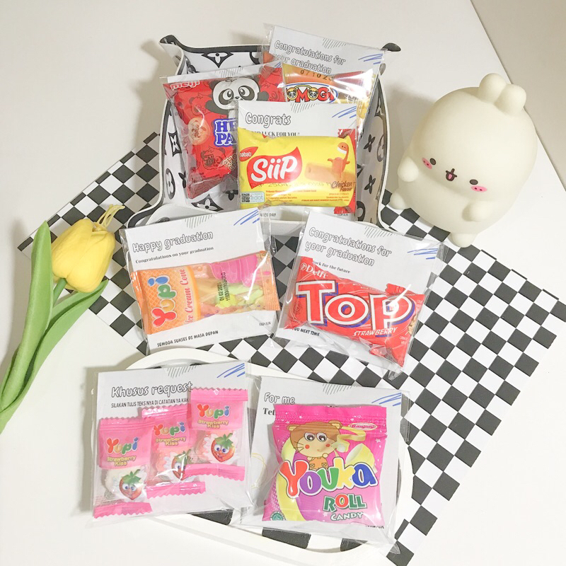 Jual MINI GIFT HADIAH SOUVERNIR SNACK | BISA REQUEST TULISAN | Shopee ...