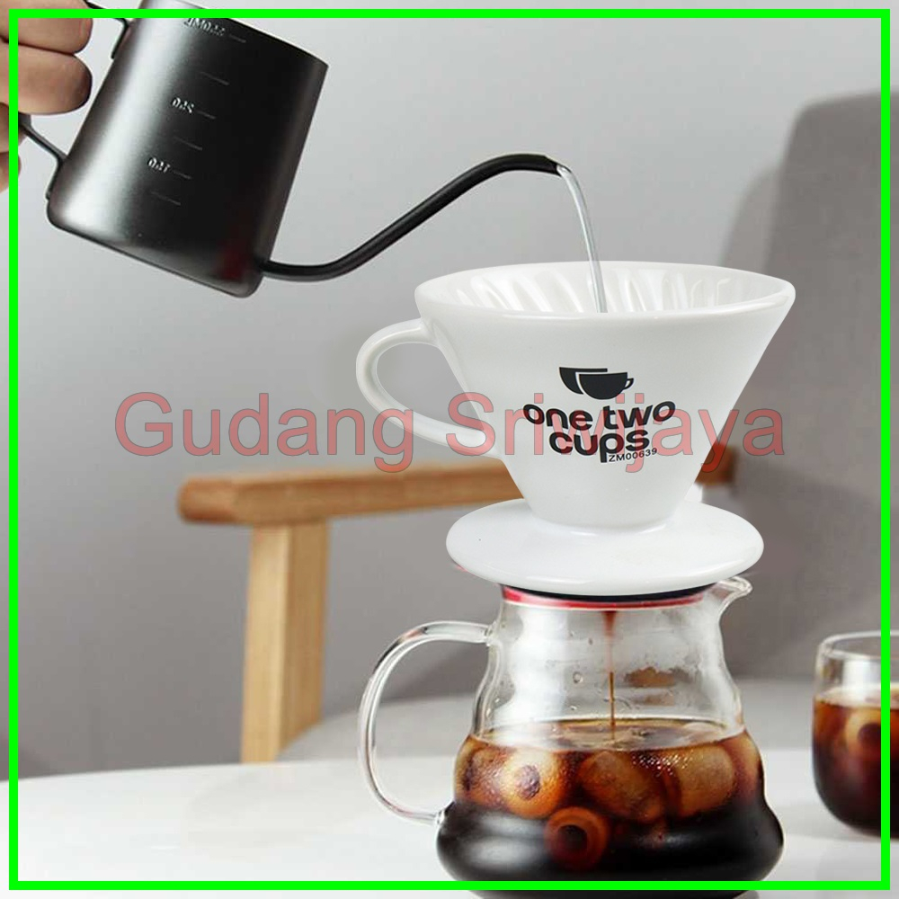 Jual One Two Cups Filter Penyaring Kopi V60 Glass Coffee Filter Dripper ...