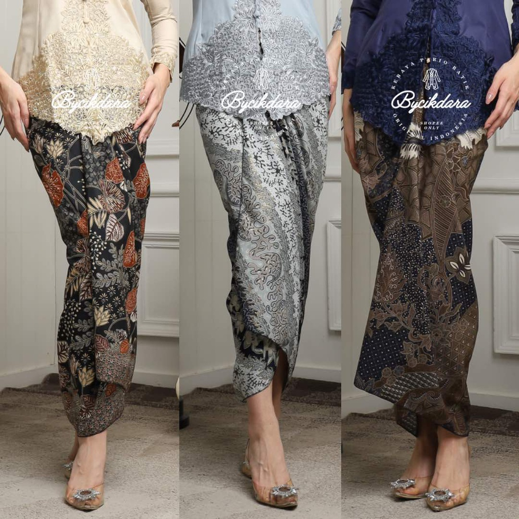 Jual SB - Rok lilit batik motif modern bahan foil gold prada dan silk ...
