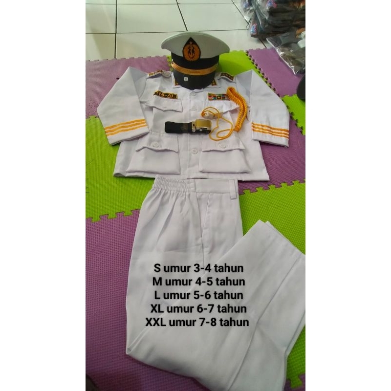 Jual BAJU SERAGAM ANGKATAN LAUT ANAK LAKI DAN PEREMPUAN/SETELAN KOMPLIT/KOSTUM KARNAVAL | Shopee ...