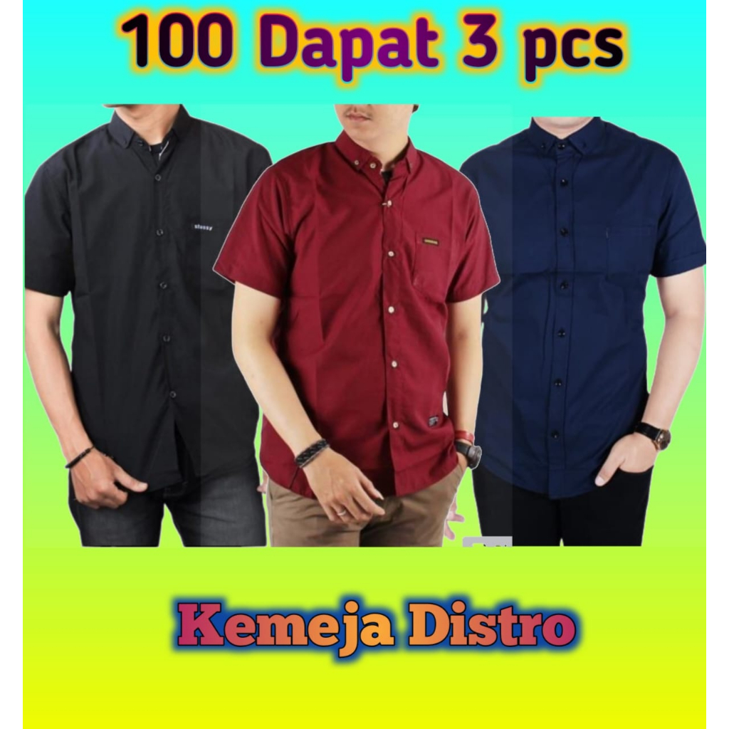 Jual Baju Kemeja Hem Polos Kmeja Pria Laki-Laki Dewasa Bahan Katun ...