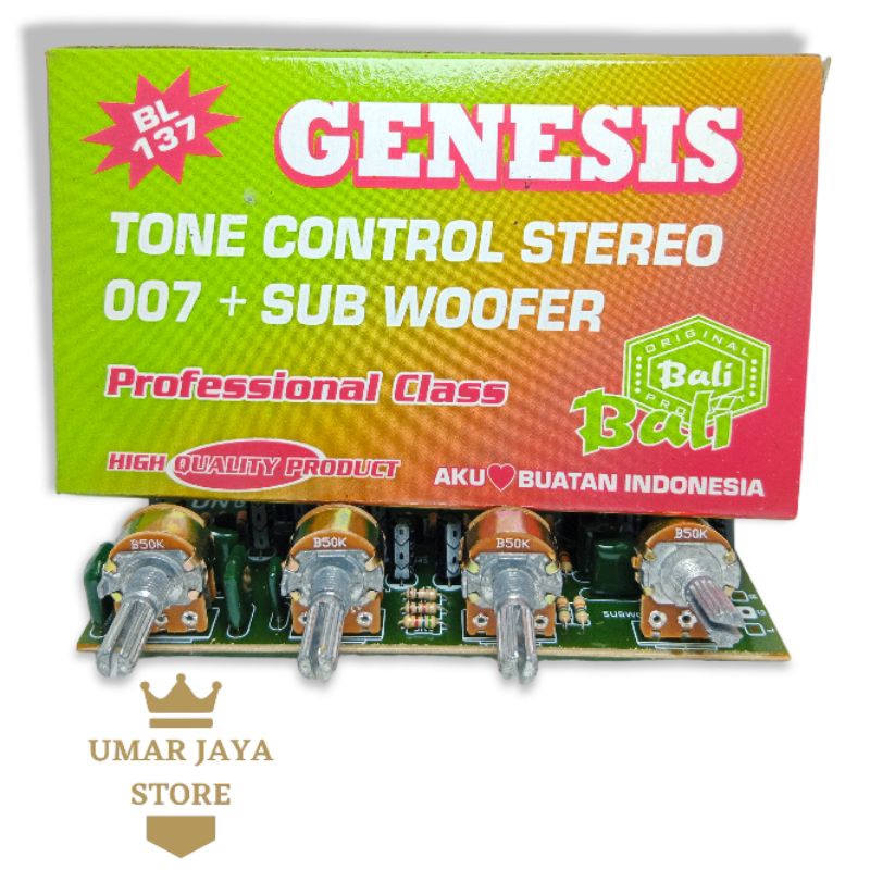 Jual KIT TONE CONTROL STEREO 007 PLUS SUBWOOFER GENESIS BL 137 TONE ...