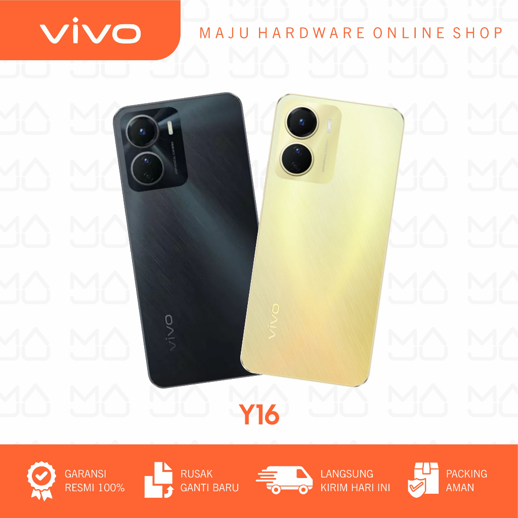 Jual VIVO Y16 (4/64gb) - 5000mAh + USB Type-C, Ultra Fast Side Fingerprint | Shopee Indonesia