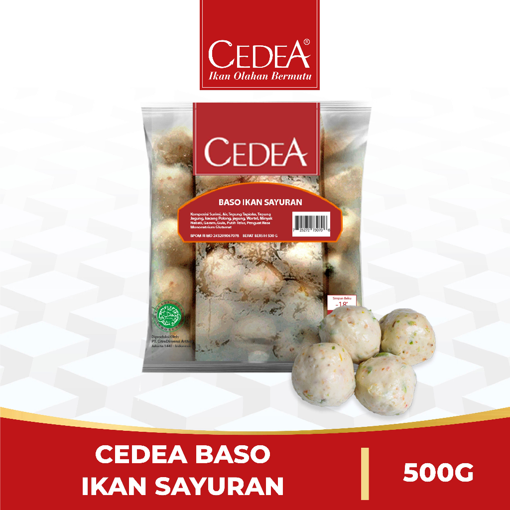 Jual CEDEA Baso Ikan Sayuran [500g]/Bakso Ikan Sayuran | Shopee Indonesia