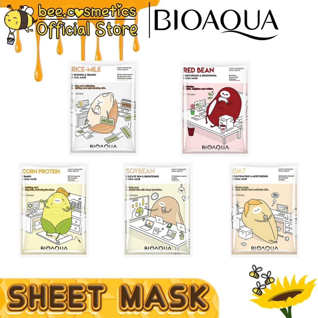 Jual BIOAQUA FACIAL MASK / SHEET MASK CEREAL SERIES ( CORN PROTEIN ...