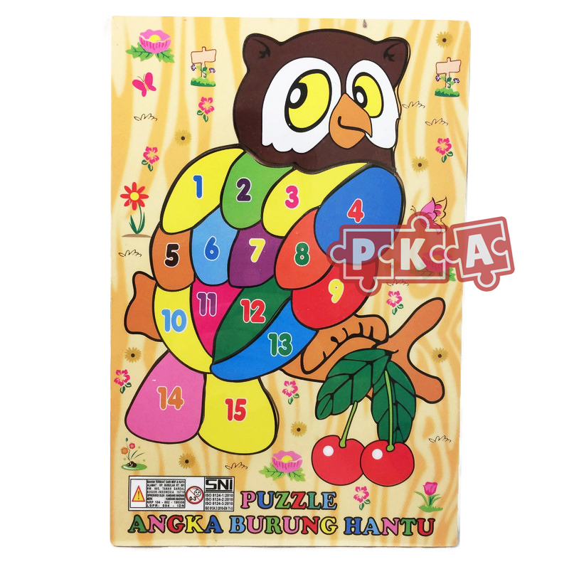 Jual Puzzle Angka Burung Hantu Kayu Mainan Edukasi Anak Owl Number ...