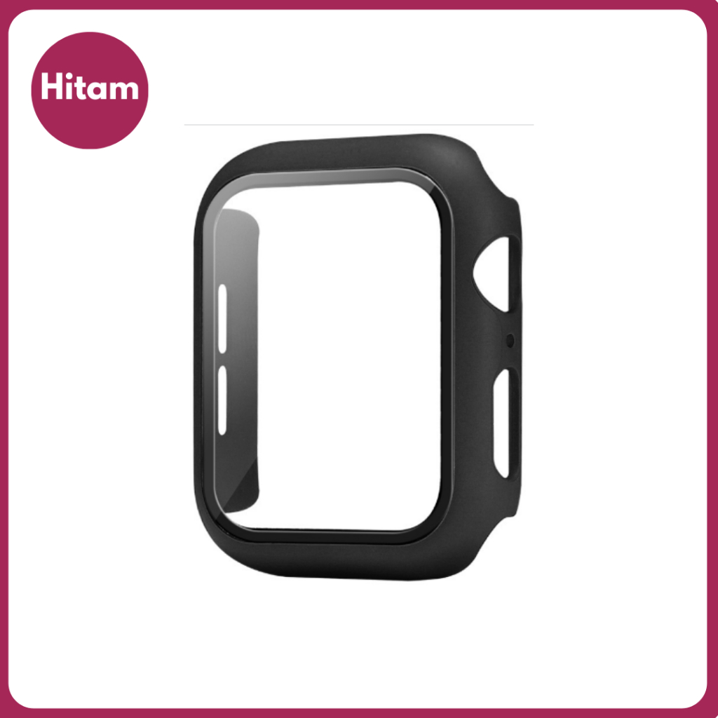 Jual 2 in 1 Hardcase + Screen Protector Tempered Glass For Apple Watch ...