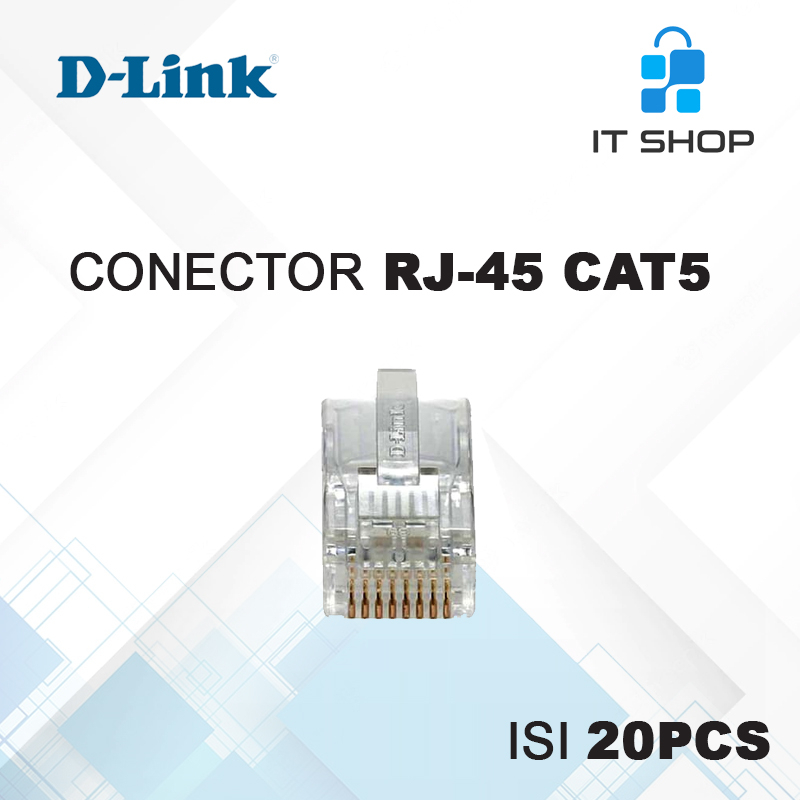 Jual D-Link Konektor Connector UTP RJ-45 CAT 5 isi 20pcs | Shopee Indonesia