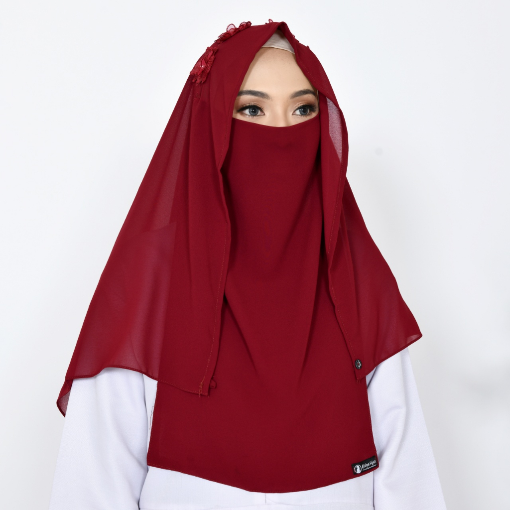 Jual HIJAB NIQAB VEIL JASMINE CADAR TALI BANDANA / CADAR DUA LAYER / JILBAB NIQAB | Shopee Indonesia