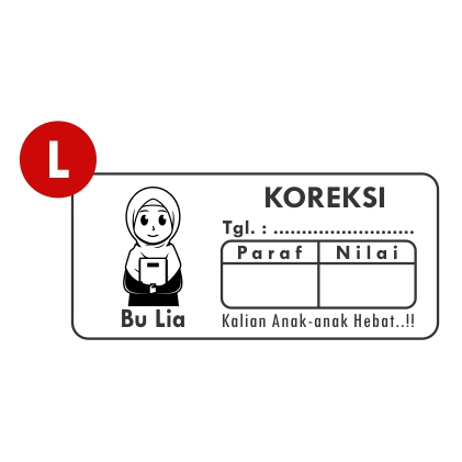 Jual Stempel Guru Versi.2 Nilai Paraf Tanggal 27 x 55mm | Shopee Indonesia