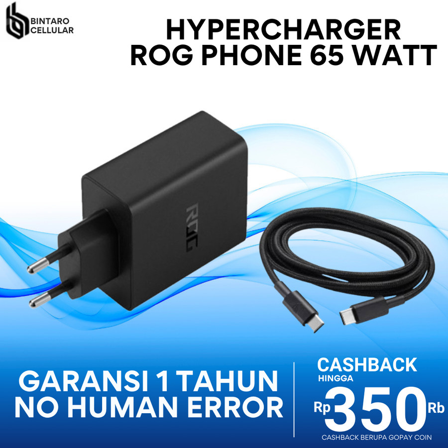 Jual Hypercharger Charger Rog Phone 5 65W / 65 WATT Adaptor Asus ...