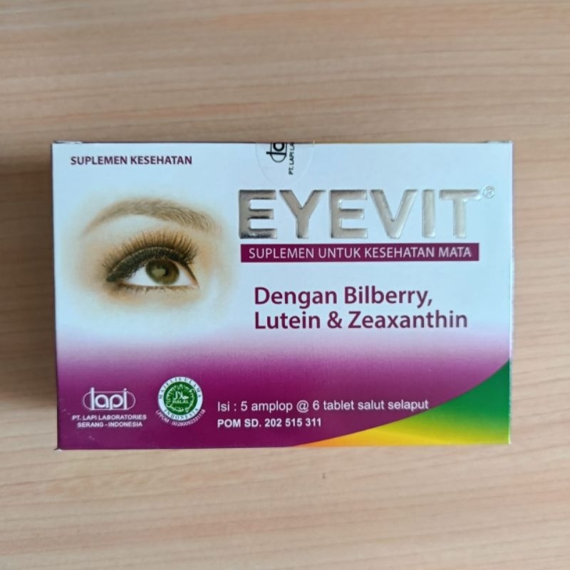 Jual eyevit suplemen vitamin kesehatan mata 1 box isi 30 tablet ...