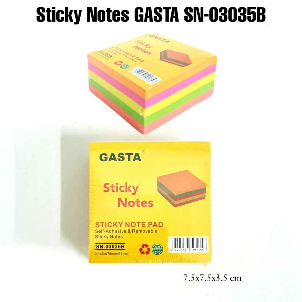 Jual SOS Sticky Note 3x3/400 Rainbow / Stick Note/Notes Tempel | Shopee ...