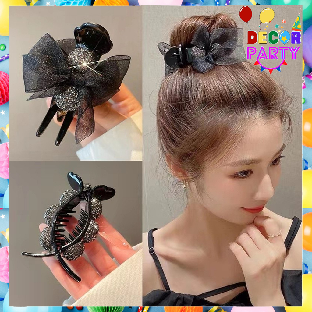 Jual DP Jepit Rambut Korea Pita Cepol Sanggul Jepit Udang Aksesoris ...