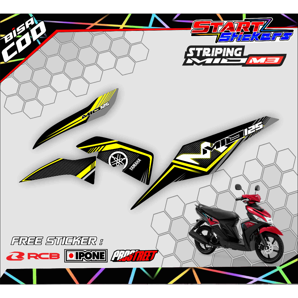 Jual STIKER STRIPING MIO M3 / STIKER LIST MOTOR YAMAHA MIO | Shopee ...