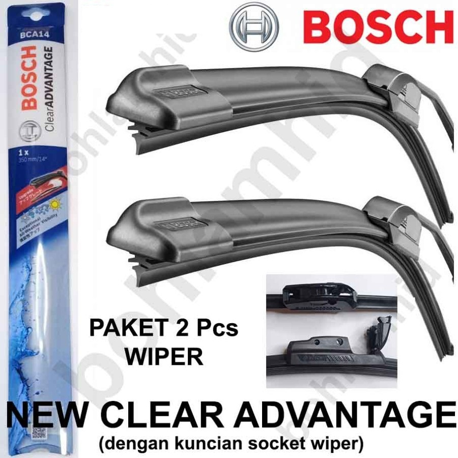 Jual WIPER BOSCH CLEAR ADVANTAGE FRAMELESS HONDA 2Pcs (kn-kr) | Shopee Indonesia