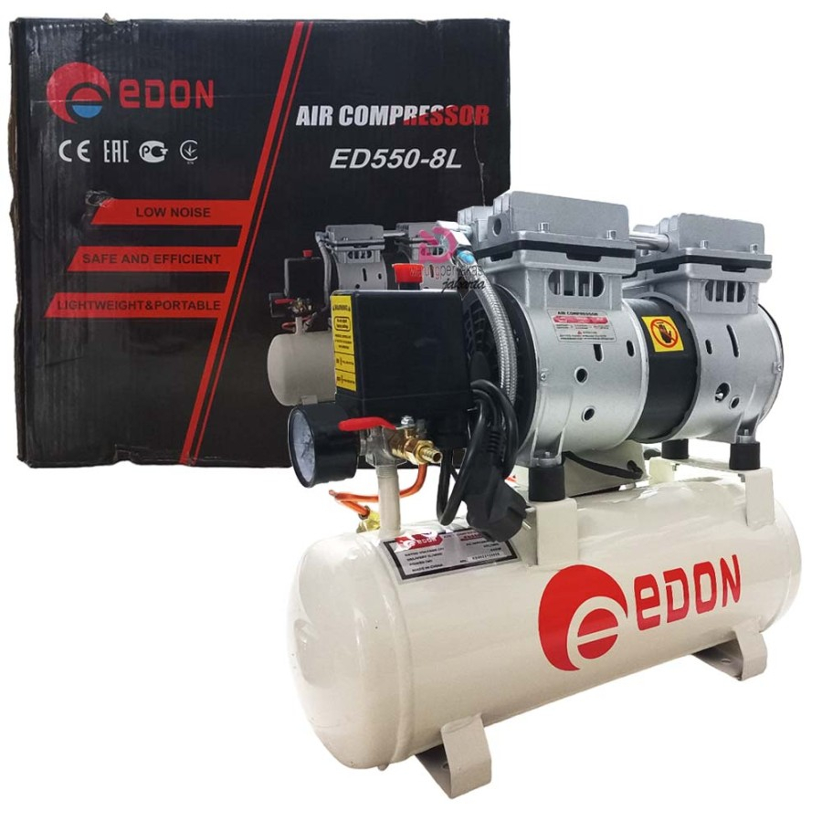 Jual EDON Air Compressor ED550-8L - Edon Kompressor Angin Listrik 8 Liter | Shopee Indonesia