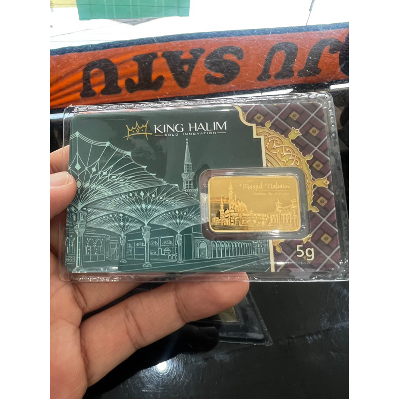 Jual LOGAM MULIA EMAS KING HALIM 5GR - MASJID NABAWI | Shopee Indonesia