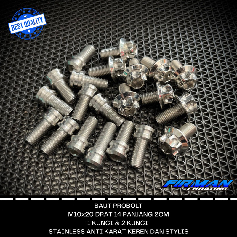 Jual PROBOLT BAUT KALIPER MIO SPORTY SOUL SMILE M10x20 DRAT 14 2CM (Harga 2 Biji) | Shopee Indonesia
