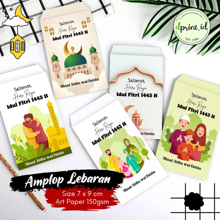 Jual Amplop Lebaran Angpao Idul Fitri Custom per pack | Shopee Indonesia