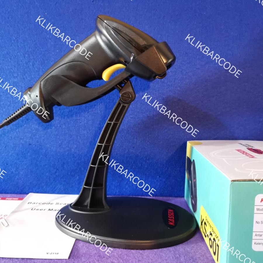 Jual BARCODE SCANNER KASSEN KS-601 WIRED LASER BARCODE SCANNER WITH ...