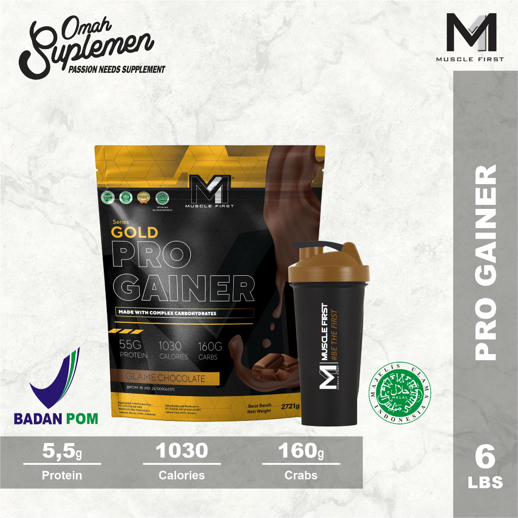 Jual M1 Muscle First Gold Pro Gainer 6lbs m1 gainer gain mass 6lbs ...