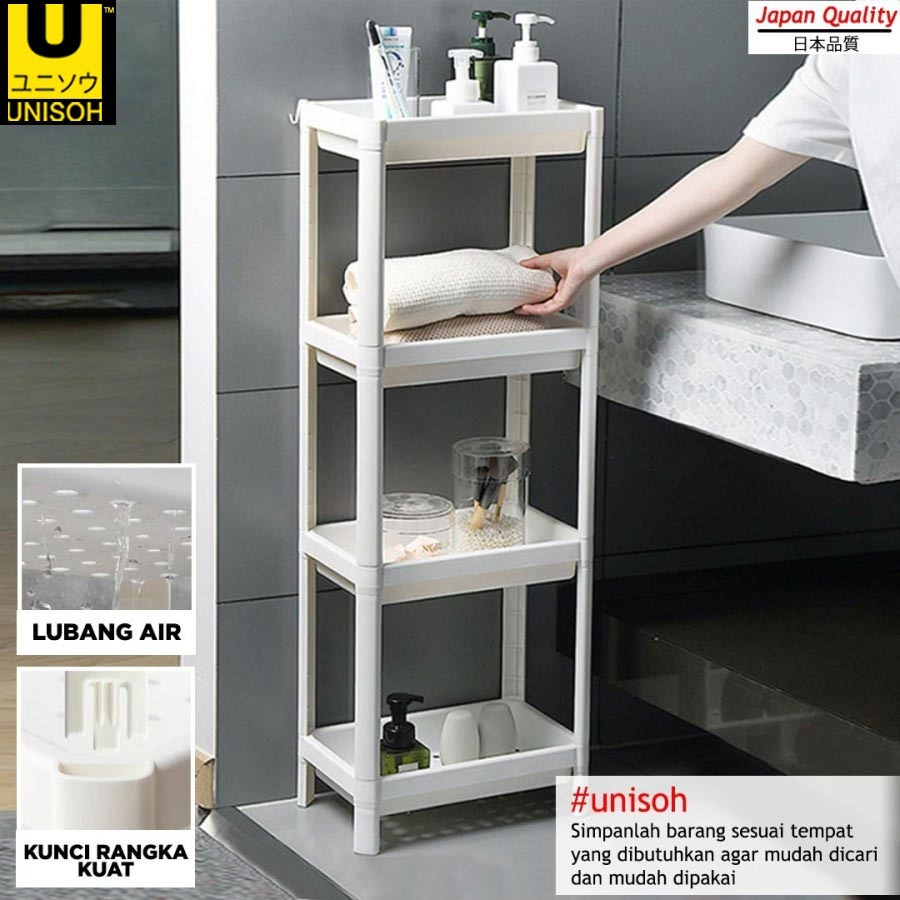 Jual UNISOH Rak Susun 4 Tingkat Rak Serbaguna Rak Dapur Rak Kamar Mandi ...