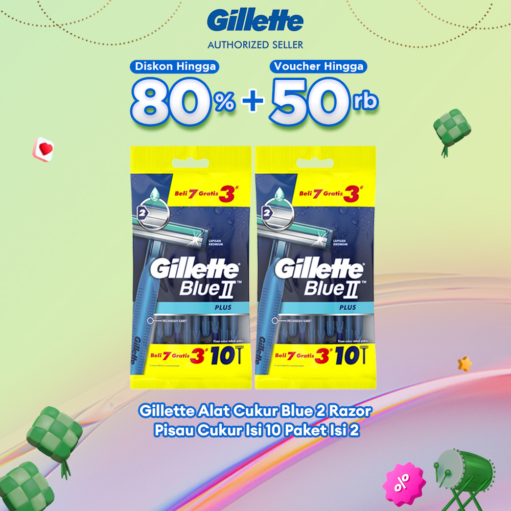Jual Gillette Pencukur Blue 2 Plus Razor Pisau Cukur Isi Ulang - Isi 2 ...