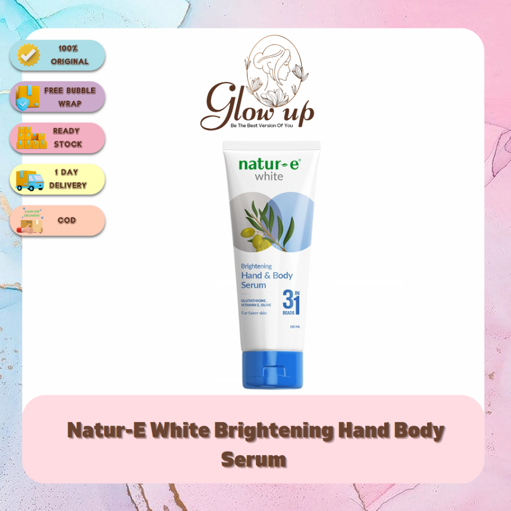 Jual NATUR-E WHITE BRIGHTENING HAND BODY SERUM 180ML | Shopee Indonesia