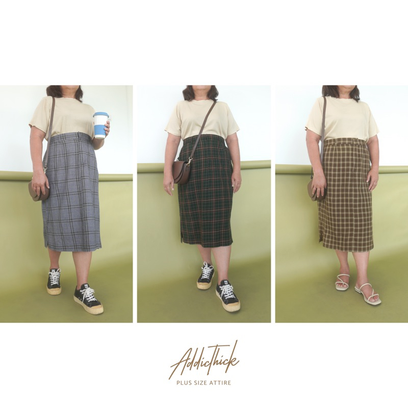 Jual MIDI SKIRT (PLAID) | ROK KOTAK PLUS SIZE BIGSIZE JUMBO | Shopee ...
