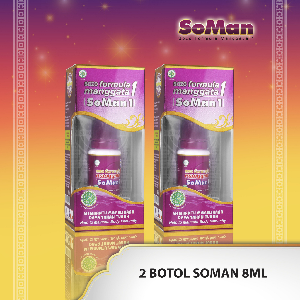 Jual SOMAN Sozo Manggata - Jamu Tetes 2Botol (2X8ML) | Shopee Indonesia