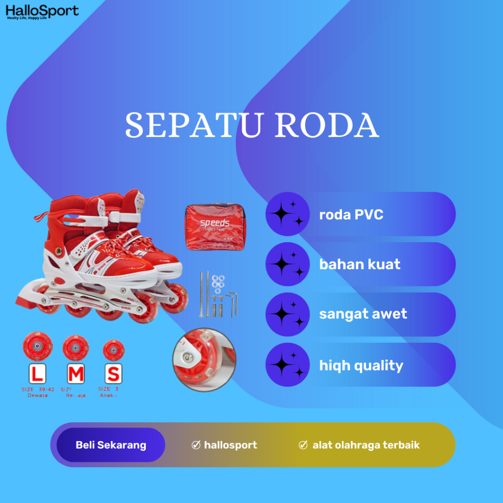Jual Speeds Sepatu Roda Anak Remaja Dewasa Inline Roller Skate Roda ...