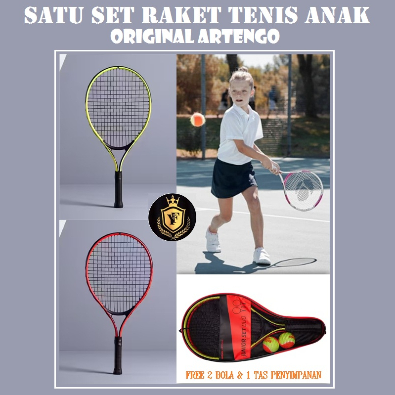 Jual RAKET TENIS JUNIOR DAN DEWASA SATU SET DUA RAKET DAN DUO BOLA ...