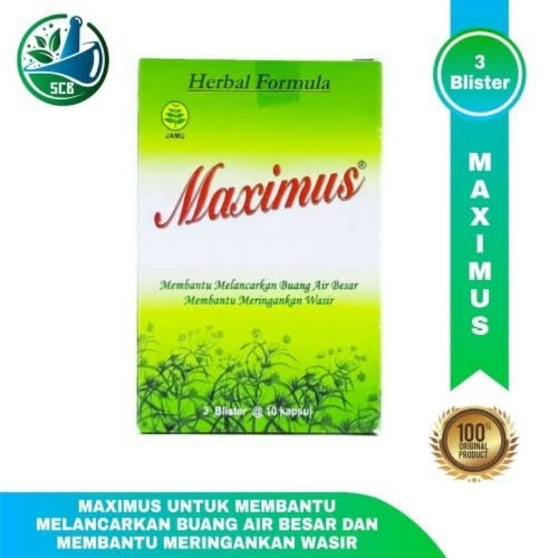 Jual MAXIMUS 30 KAPSUL / PERLANCAR BAB / HERBAL | Shopee Indonesia