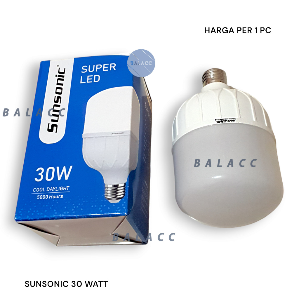 Jual Lampu Led 30 Watt Sunsonic 30w Kapsul Tabung 30W Putih Murah SNI | Shopee Indonesia