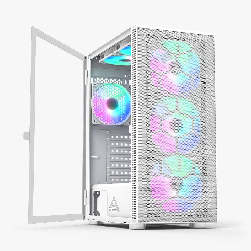 Jual CASING MONTECH X3 MESH WHITE ATX RGB GAMING CASE | Shopee Indonesia