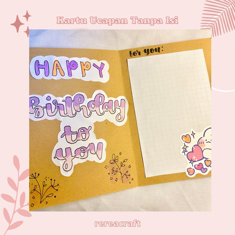 Jual Greeting Card Kosong Ukuran A6 Include Amplop | Shopee Indonesia