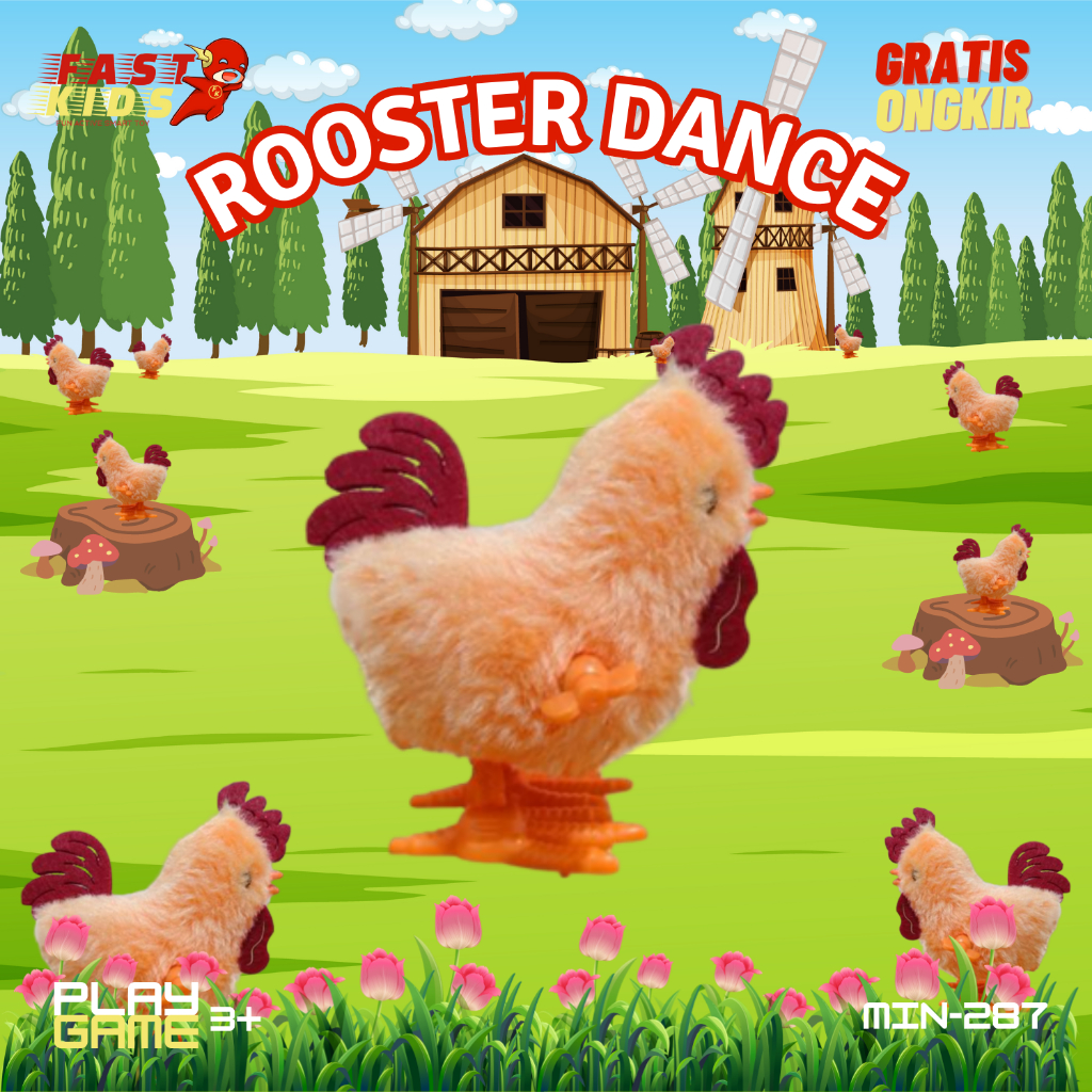 Jual Mainan Anak Ayam Mini Rooster Dance Toys Model Kunci Putar Jalan ...