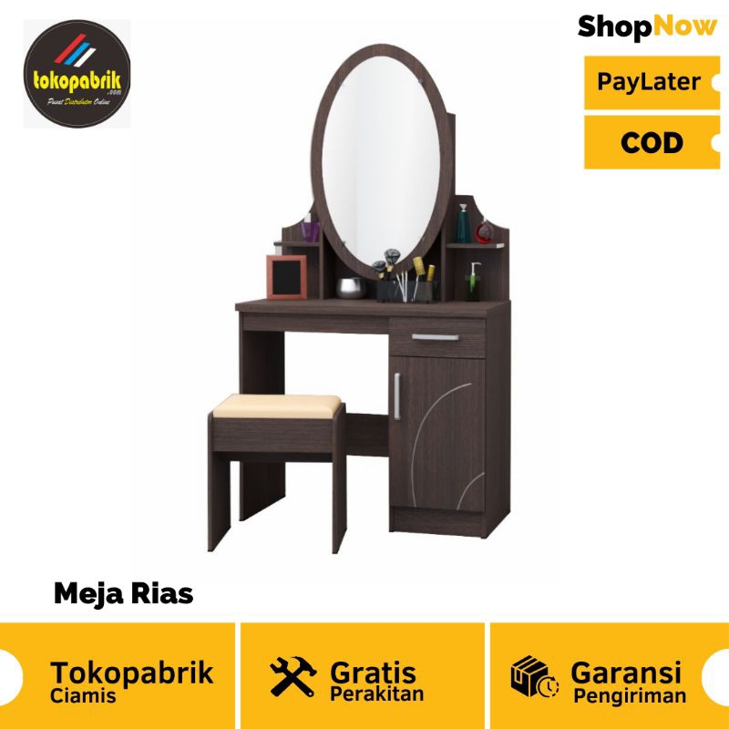 Jual Meja Rias Kaca Sliding Minimalis Murah Ciamis Tasi | Shopee Indonesia