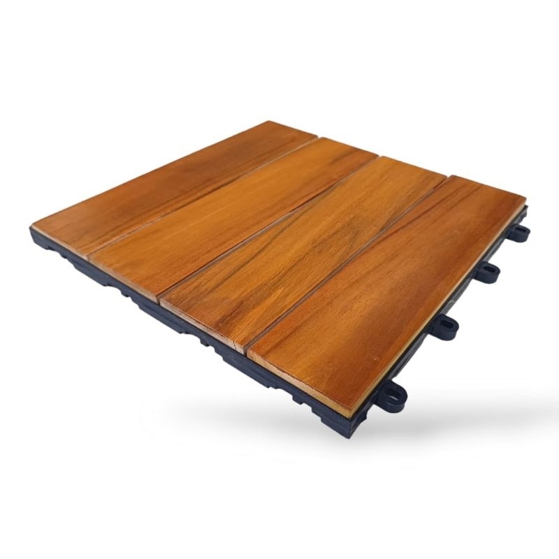 Jual lantai kayu jati decking tile bongkar pasang 30 x 30 finishing ...