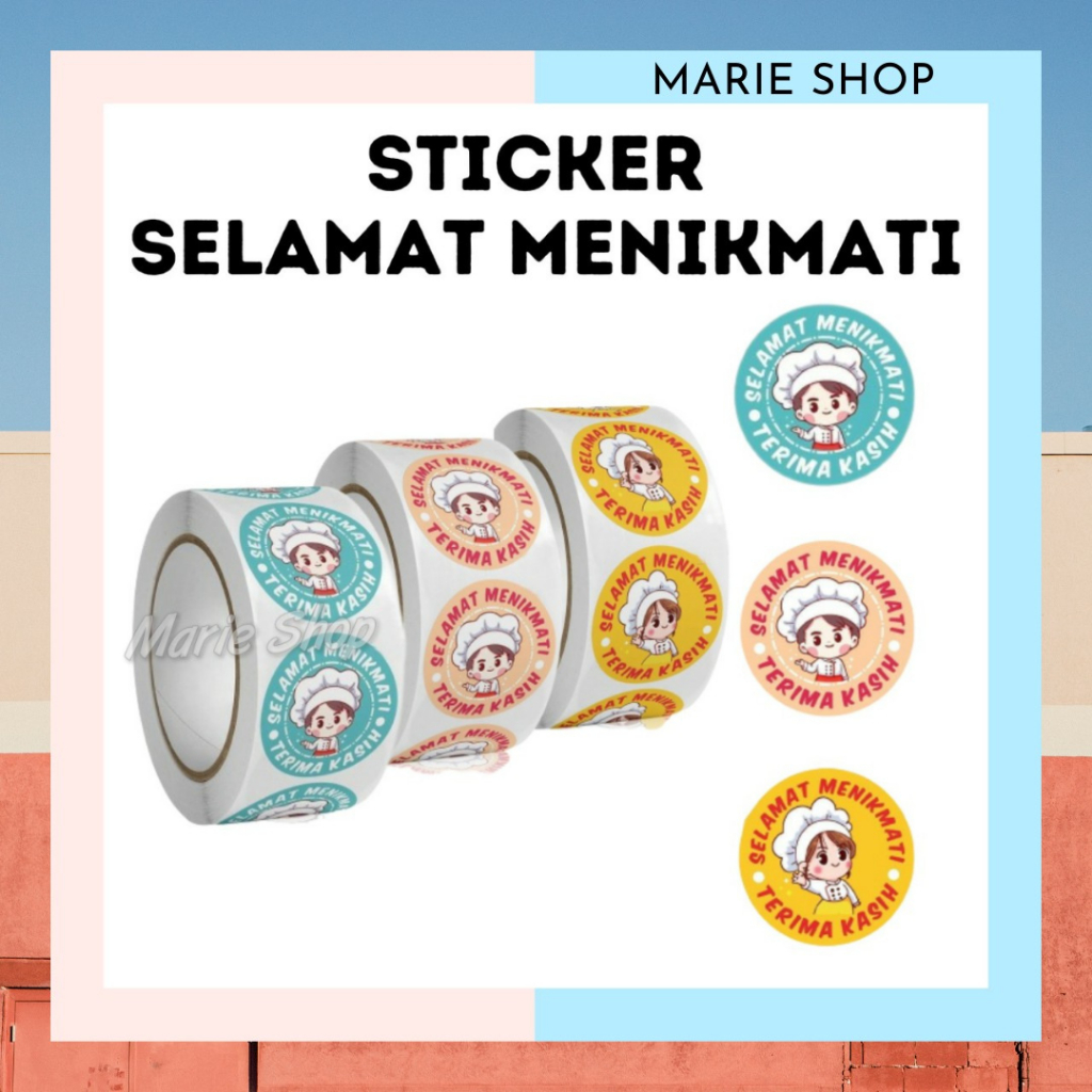 Jual STICKER SELAMAT MENIKMATI / STICKER LABEL MAKANAN / STICKER ...