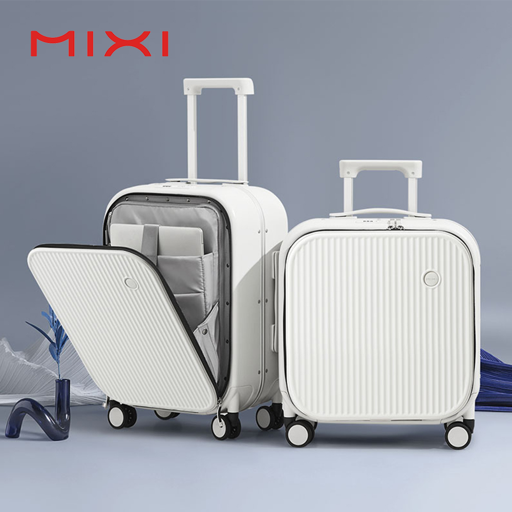Jual Mixi koper kabin bukaan depan M9270 18" - Putih | Shopee Indonesia