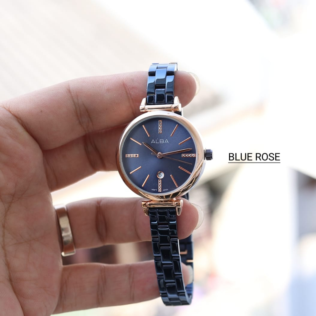 Jual JAM ALBA TERLARIS TALI RANTAI STAINLESS TGL AKTIF 3CM / JAM TANGAN ...