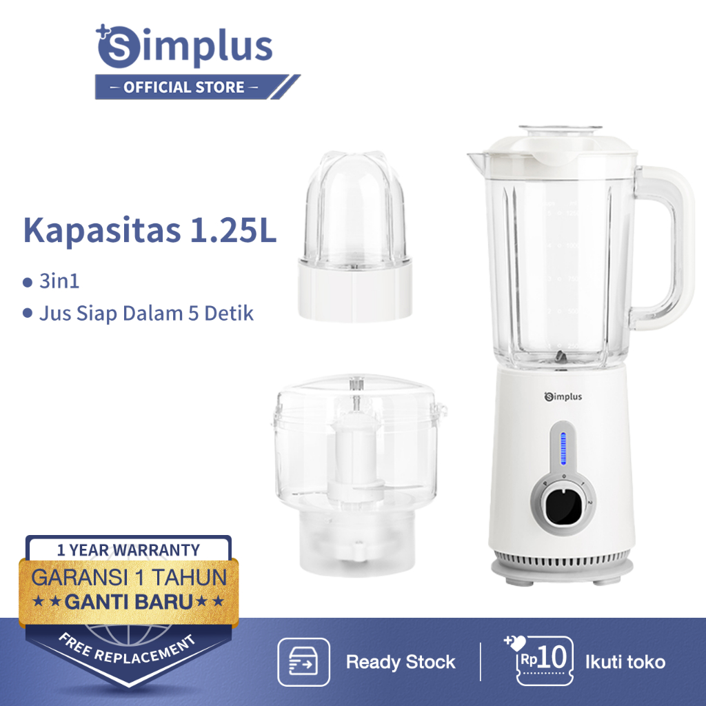 Jual Simplus Chopper Blender 2L Penggiling Daging Bumbu Cabai Serbaguna 300W Bergaransi 1 tahun ...